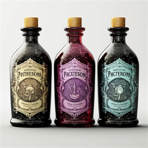 Premium AI Image GIN LABEL DESIGN Bottles On White Background