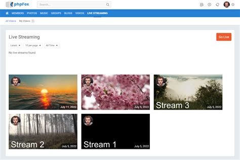 Live Streaming Phpfox Store