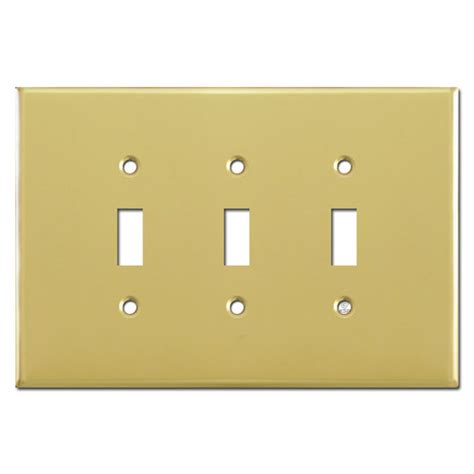 Polished Brass Toggle Switch Plate Covers