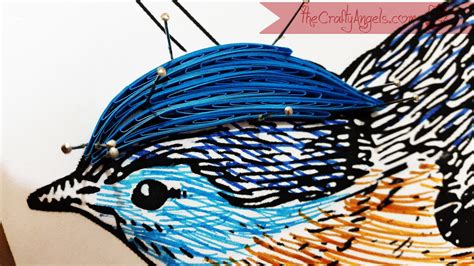 Quilling Combing Technique Quilled Bird The Crafty Angels