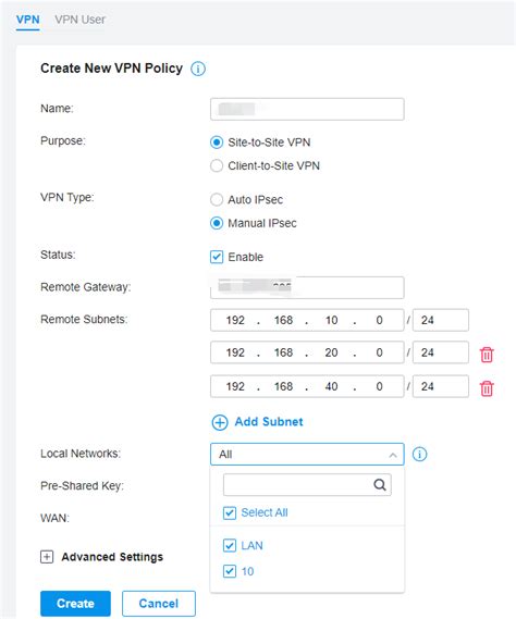 The Local Subnet And Remote Subnet Cannot Overlap With Those Of Existing Ipsec Vpn Policies