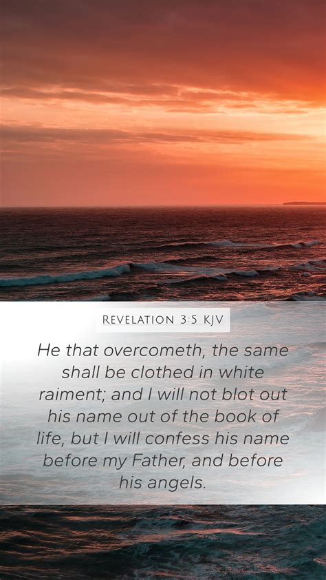 Revelation 35 Kjv Mobile Phone Wallpaper He That Overcometh The
