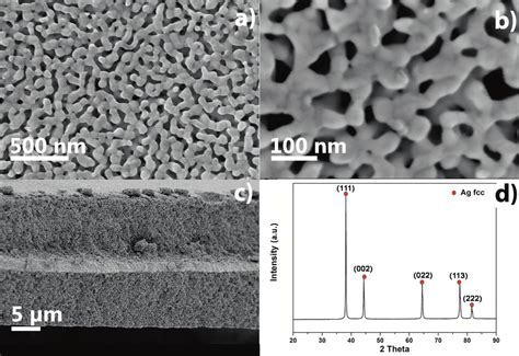 A B Surface View Of The Final Porous Microstructure C Cross Section