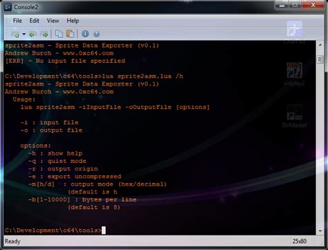 exporting sprites via vice and spritepad