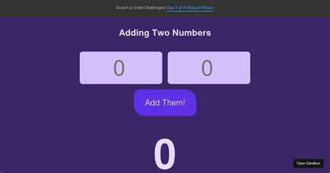 Challenge 5 Calculator Adder Starter Forked Codesandbox