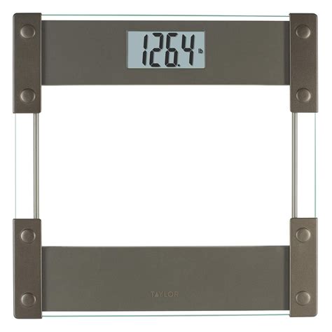 Taylor Hinge Designclear Glass Digital 400lb Bathroom Scale C80