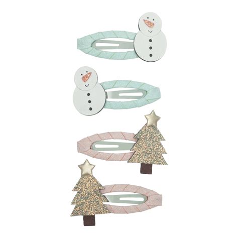 Mimi Lula AW24 Xmas聖誕雪人滴答夾 4入 誠品線上