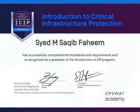 Criticalinfrastructureprotection Cybersecurity Opswatacademy Syed