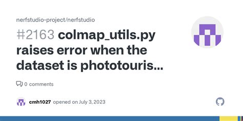 Colmaputilspy Raises Error When The Dataset Is Phototourism Dataset