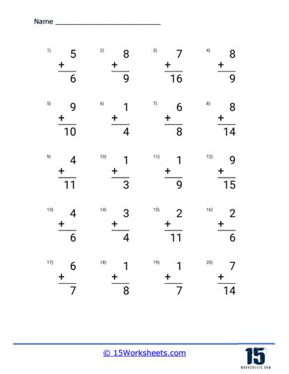 Free Single Digit Addition Worksheet Download Free Single Digit