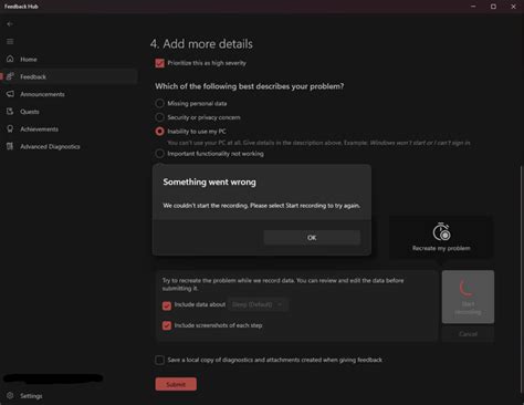 Microsoft Is Requesting Feedback Hub Submissions From Users With S0