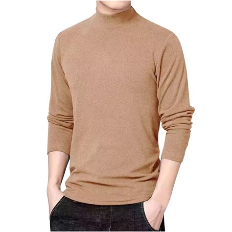 Tungbrin Mens Mock Turtleneck T Shirts Fall Winter Big And Talls Long