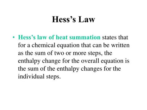 Ppt Hesss Law Powerpoint Presentation Free Download Id 6193634