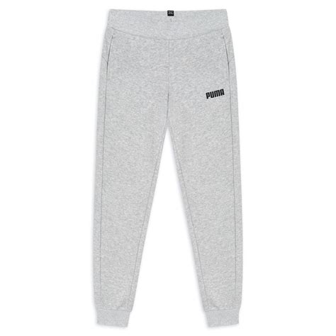 Essentials Full Length Girls Sweatpants Light Gray Heather Puma