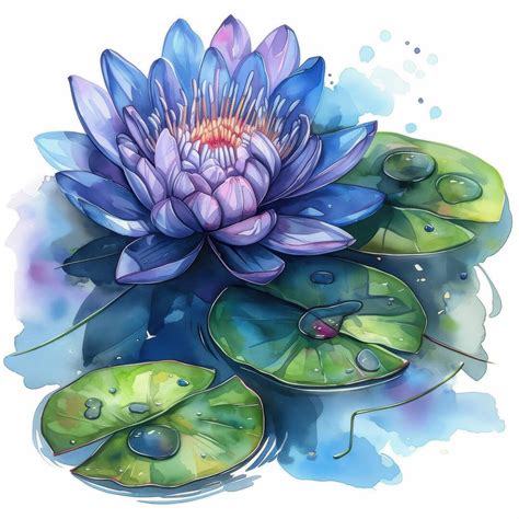 11 Waterlilies Clipart Bundle Set 2 Water Lily Illustrations