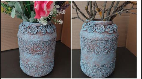 Простая ИДЕЯ декора банки// Как из банки сделать вазу💥jar vase - YouTube