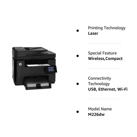 Hp Printer Laserjet Pro Mfp M Dw Printer Print Scan Copy Fax Wireless Duplex Eprint