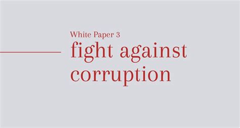 Working Paper Fight Against Corruption