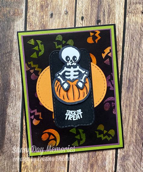 Trick Or Treat Skeleton Card Sunnyday Memories