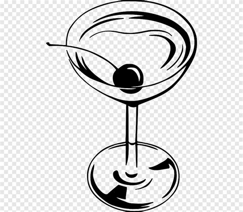 زجاج الشمبانيا Martini كوكتيل أبيض وأسود كوكتيل glass white png