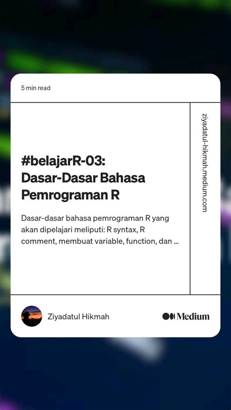 Belajarr Belajarr Rprogramminglanguage Ratudio R Basicr Belajarr… Ziyadatul Hikmah