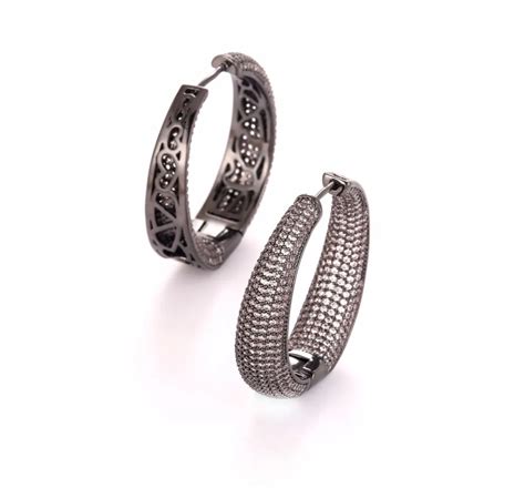 Graybirds большие серьги кольца в золотом и белом цвете микро установка высокое качество