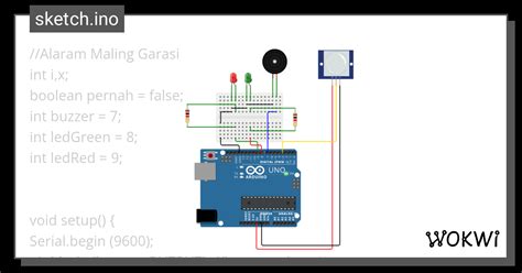 Alarm Pergerakan Wokwi Esp Stm Arduino Simulator