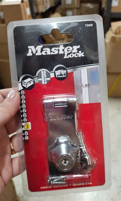 Master Hasplock Chrome Plated With Integrated Lock And Key 726d 3