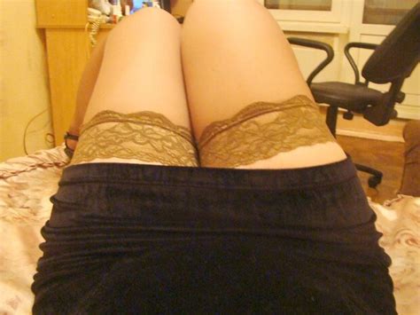 Beige Stockings Crossdressingguy