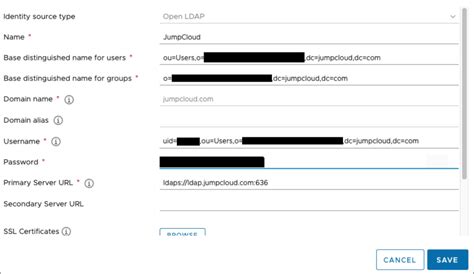 Configure VMware VCenter To Use Cloud LDAP JumpCloud