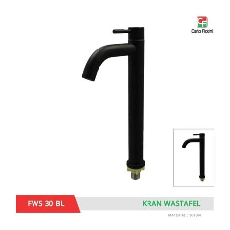 Jual Aksesoris Kamar Mandi Kran Wastafel Bambu Stainless 30cm Black