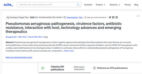 Pseudomonas Aeruginosa Pathogenesis Virulence Factors Antibiotic