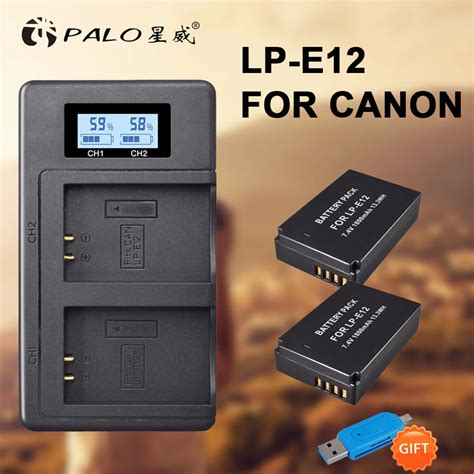 Pcs MAh LP E LPE LP E Camera Battery AKKU LCD USB Charger For Canon M D Kiss X