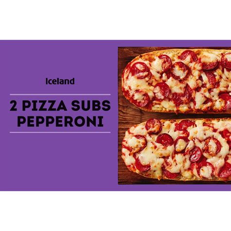 Iceland 2 Pizza Subs Pepperoni 264g Pizza Snacks Iceland Foods