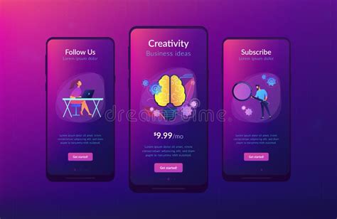 Crear La Plantilla Del Interfaz Del App Del Concepto De Las Ideas