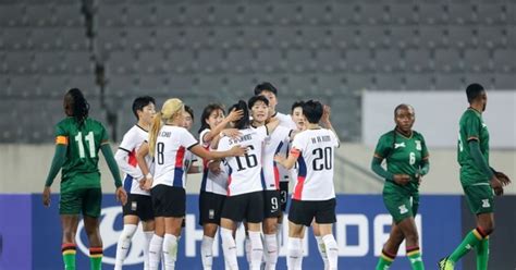 B11 현장 은선 2g 1a·금민 해트트릭 한국 Wc 본선 진출국 잠비아 5 0 대파