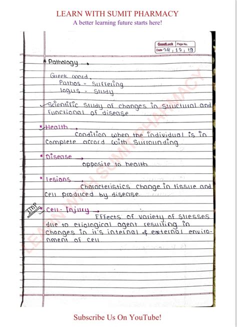 2nd Semester Handwritten Notesbpharma Sumit Pharmacy