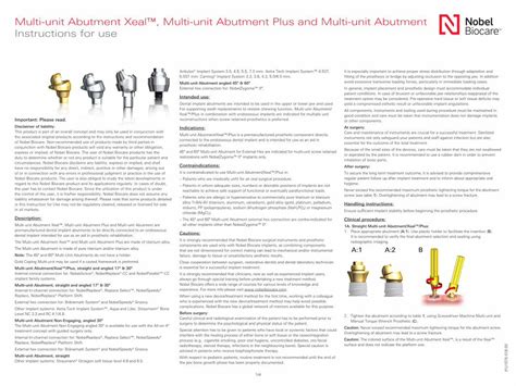 Pdf Multi Unit Abutment Xeal™ Multi Unit Abutment Plus And Dokumen