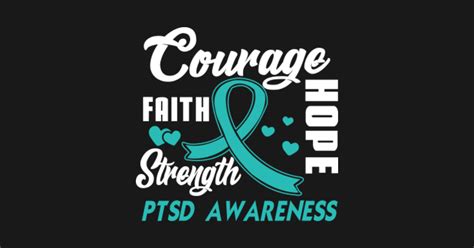 PTSD Awareness Gift Wear Teal Ribbon Support Gifts Ptsd Awareness