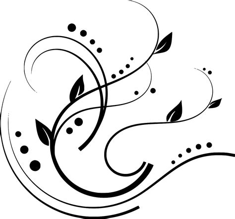 Svg 元件 花的 藤 树叶 免费的svg图像和图标。 Svg Silh