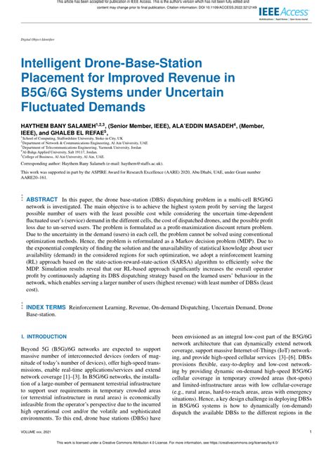 Pdf Intelligent Drone Base Station Placement For Improved Revenue In B5g6g Systems Under