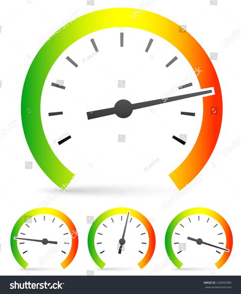 Speedometer General Gauge Dial Template Measuring Stock Vector 229092589 Shutterstock