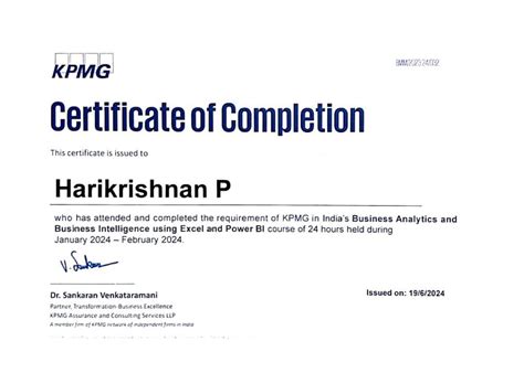 Harikrishnan P On Linkedin Excited To Share That I Have Successfully