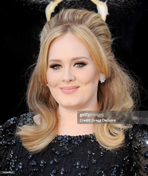 Singer Adele Adkins Arrives At The Oscars At Hollywood And Highland