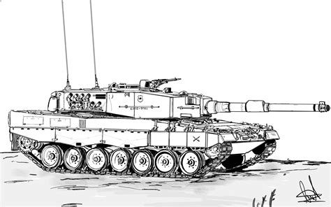 Leopard 2a4 Chl In Drawing R Tankporn