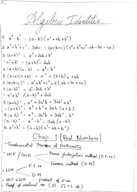 Mathematics Formula Sheet Schemes And Mind Maps Mathematics Docsity