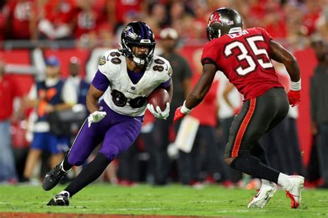 Ravens Rookie Pass Catcher Shines Bright V Buccaneers