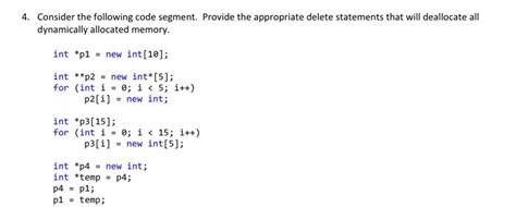 Solved Consider The Following Code Segment Provide The Chegg