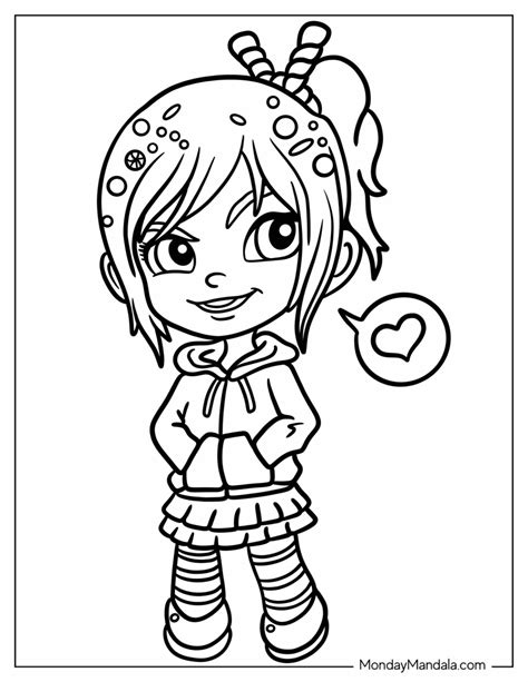 Vanellope Von Schweetz Coloring Pages [2025]