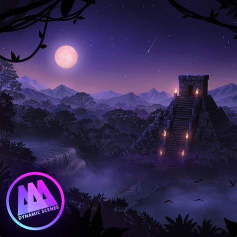 AAA Dynamic Scenes Aztec Temple Twilight Dynamic Scene